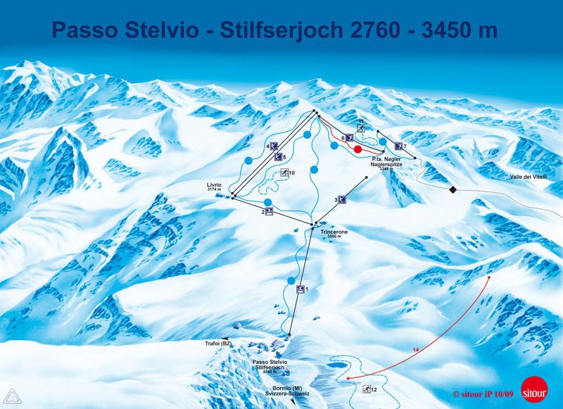 Stilfser Joch - Ortlergebiet - Lyžiarske stredisko - Taliansko ...